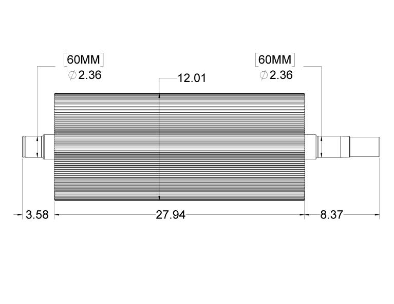Horning® 132-tooth Chrome Coated Fibertech Chevron Roll — RKR305FTC35 ...