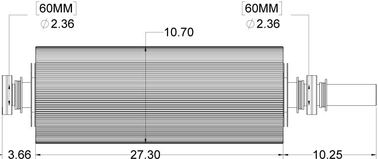 Horning® 156-tooth Chrome Coated Fibertech Chevron Roll — RSHOFTCB45 ...
