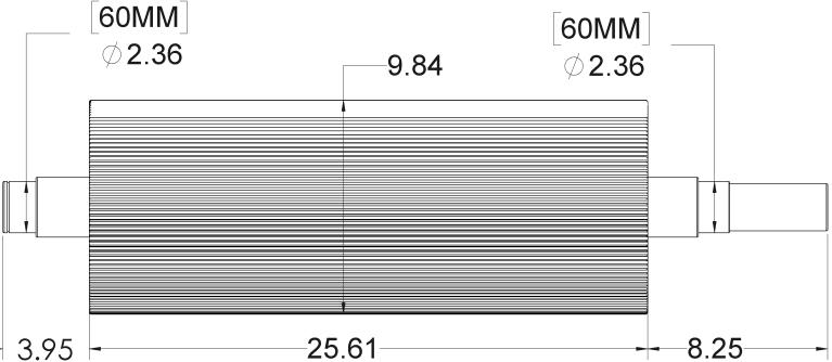 Horning® 186-tooth Chrome Coated Fibertech Chevron Roll — RKRONEFTC6 ...